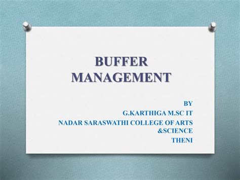 Buffer Management Ppt