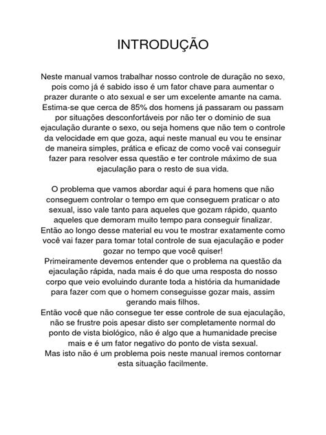 Controle A Ejaculação Pdf Ejaculação Micção