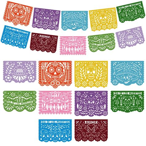 60 Pieces Mexican Party Banners Altar De Ofrendas Supplies Kit Desertcart Canada