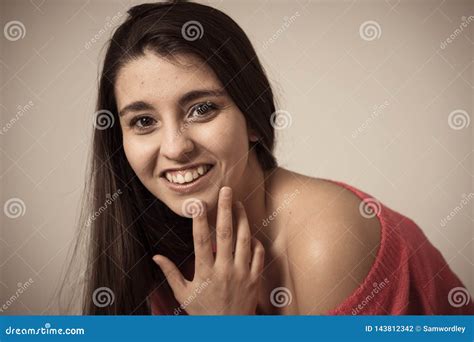 Portrait Of Young Attractive Woman With Happy And Smiling Face Beauty