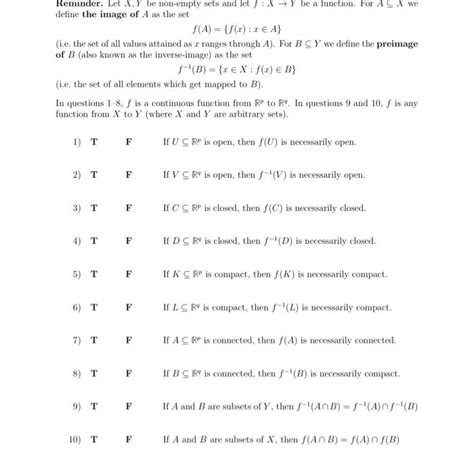 solved reminder let x y be non empty sets and let f x→y be