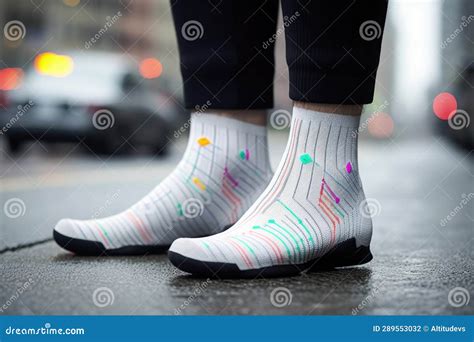 Futuristic Smart Socks With Pressure Sensors Stock Illustration Illustration Of Wearable