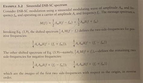 solved drill problem 3 6 the sinusoidally modulated dsb sc