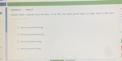 Solved Lesson Posttest Question 3 Points 3 R Joseph Lifted A Parcel