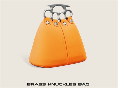Second Life Marketplace Vb Brass Knuckles Bag Orange