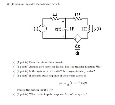 Solved 3 17 Points Consider The Following Circuit A 4