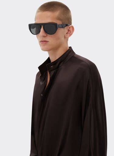 Ferrari Sunglasses In Black Acetate With Polarised Mirror Lenses In