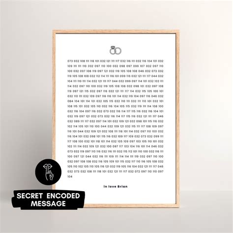 Custom Ascii Code Poster Wedding T Love Poster Code Poster Best Friend T Custom