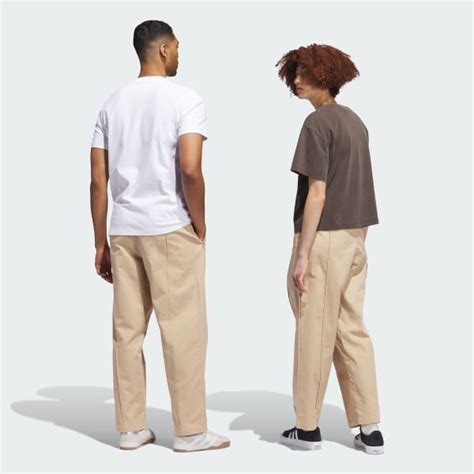 Adidas Pintuck Pants Gender Neutral Beige Free Shipping With