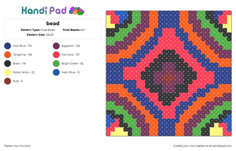 Bead Fuse Bead Pattern Kandi Pad Kandi Patterns Fuse Bead Patterns Pony Bead Patterns