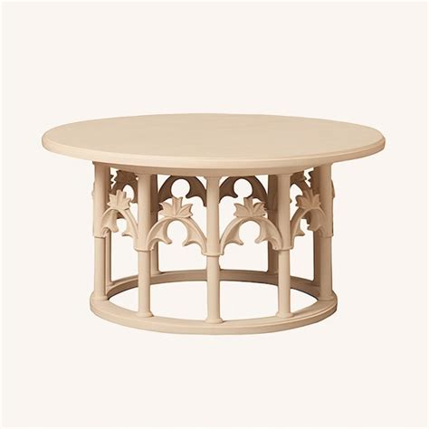 Premium Photo There Is A Table With A Circular Base And A Circular