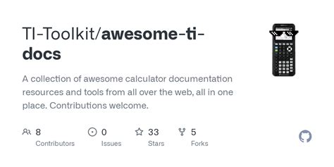 Github Ti Toolkitawesome Ti Docs A Collection Of Awesome Calculator Documentation Resources