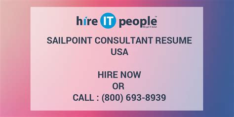 Sailpoint Consultant Resume Hire It People We Get It Done