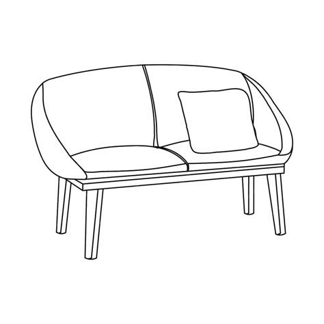 Premium Vector Small Sofa Simple Linear Icon