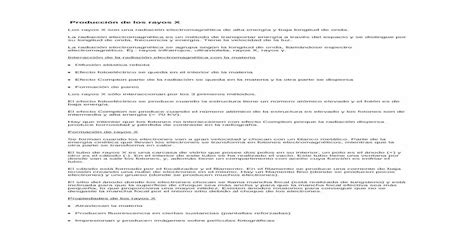 Tema 1 Producción De Los Rayos X Al Es Lcal