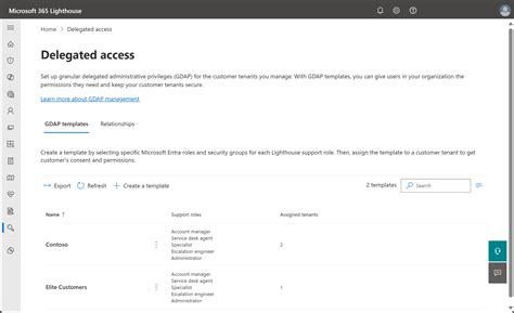 Omówienie Strony Dostęp Delegowany W Microsoft 365 Lighthouse