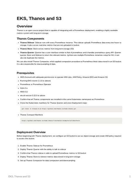 eks thanos and s3 pdf computing information technology management