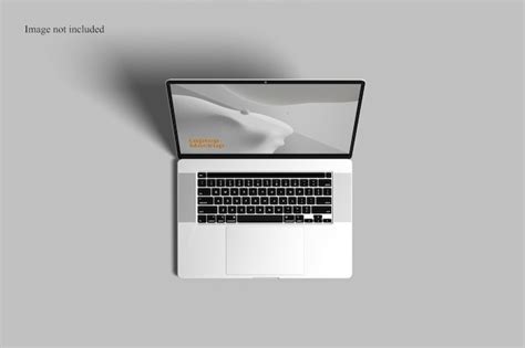고객에게 디자인을 보여주기 위한 Top View Minimalist Laptop Mockup 프리미엄 Psd 파일