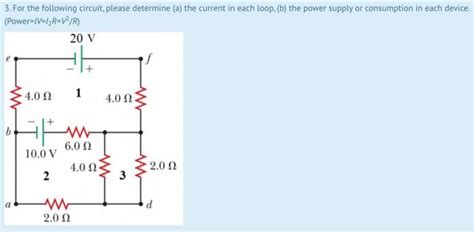 Solved For The Following Circuit Please Determine A Chegg