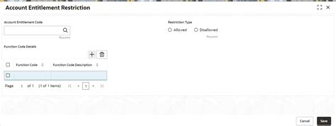 Maintain Account Entitlement Restriction