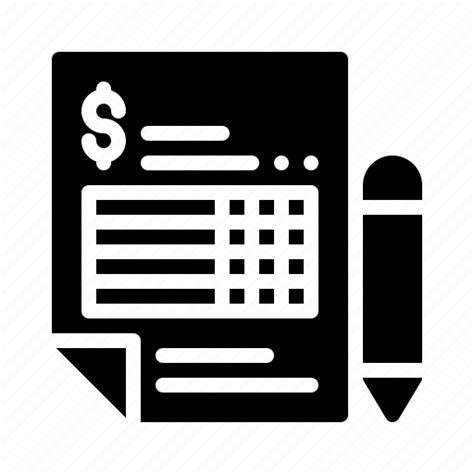 Spreadsheet Data Table Cells Document Pen Icon Download On