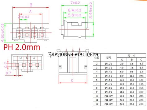 Разъем JST PH2.0 7p-30см