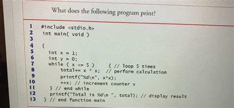 solved what does the following program print include int