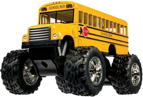 Kinsfun 5 Monster School Bus Die Cast Metal Model