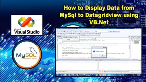 How To Display Data From Mysql To Datagridview Using Vbnet Youtube