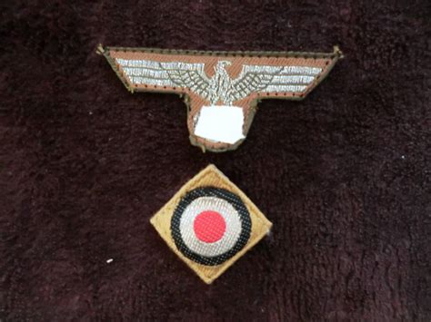 【中古】ドイツ・アフリカ軍団の帽章とコカルデ（複製品）（検索）dakロンメル将軍熱帯規格帽ドイツ陸軍の落札情報詳細 ヤフオク落札価格