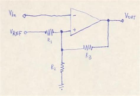 solved the circuit shown is a simple schmitt trigger this