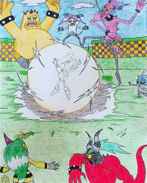 Super Sonic Vs Deadly Six By Yaucano On Deviantart