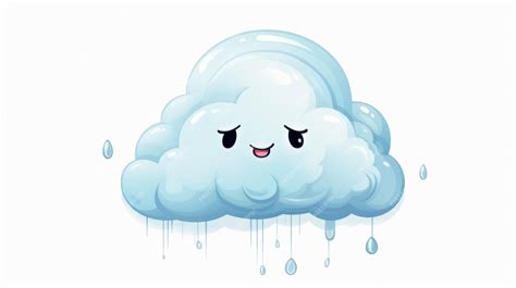 Premium Ai Image Cute Cloud Crying With Rain Cartoon Vector Icon