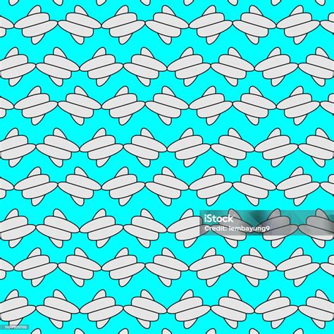 Overlapping Line Love Icons On Blue Background Flat Pattern Vector
