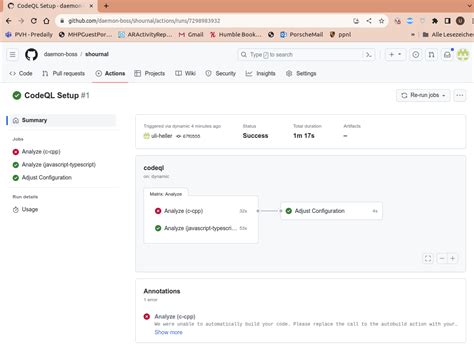 github securityscans am beispiel shournal daemons point