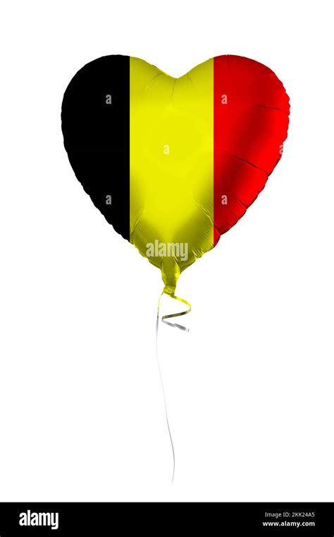 Belgium Concept Balloon With Belgium Flag Isolated On White Background