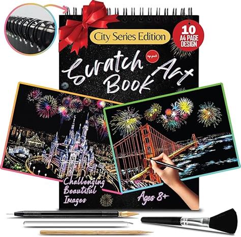 Scratch Art Book For Adults Colorful City Series Scratch
