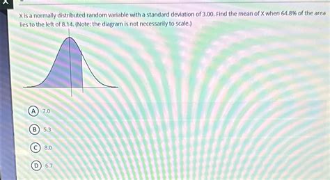solved x ﻿is a normally distributed random variable with a