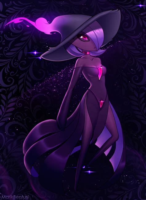 Marik Bentusi Gardevoir Mismagius Nintendo Pokemon Highres 1girl Alternate Hair Color