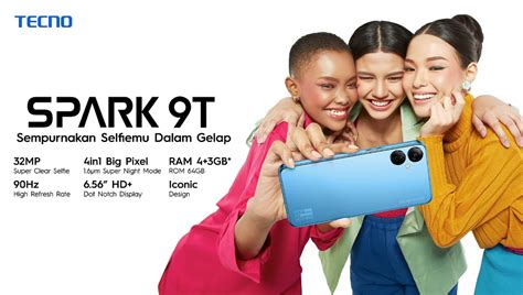Resmi Dijual Rp 1 7 Juta Tecno Spark 9t Pikat Konsumen Dengan Kamera Selfie 32 Mp Dan Layar 90