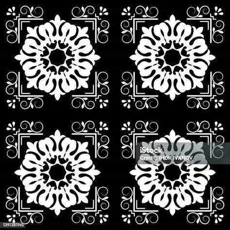 아라비아 스타일의 직물 인테리어 도자기 및 가구에 대한 민족 민속 기하학적 모자이크 장식품 흑백 패턴을 샘플링하십시오 0명에 대한 스톡 벡터 아트 및 기타 이미지 Istock