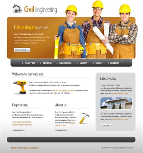 Civil Engineering Website Template 5589 Construction And Engineering