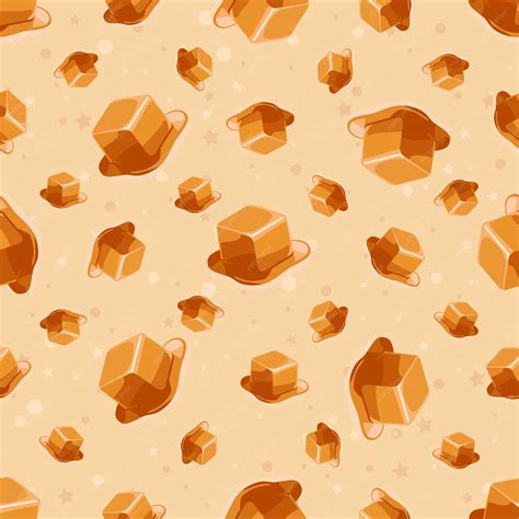 Premium Vector Caramel Candy Seamless Pattern Background