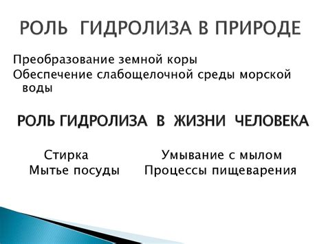 Гидролиз органических и неорганических веществ презентация онлайн