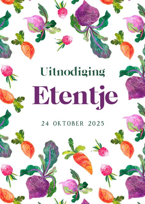 Uitnodiging Voor Een Etentje Met Groenten Kaartje2go