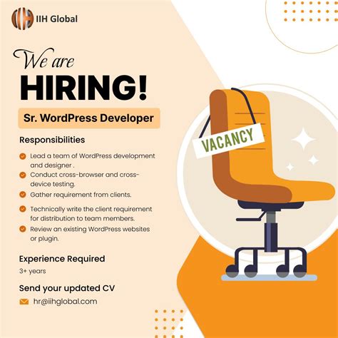 Iih Global On Linkedin Hiringalerts Wordpressdeveloper Wordpressjob Lookingforjob Ahmedabad