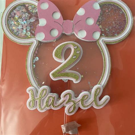 Minnie Mouse Inspired Personalizable Cake Topper And 3d Number Etsy