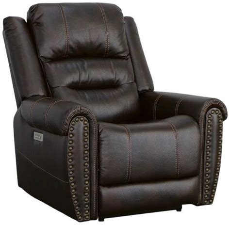 Flexsteel® Oscar Brown Power Recliner With Power Headrest Brownie
