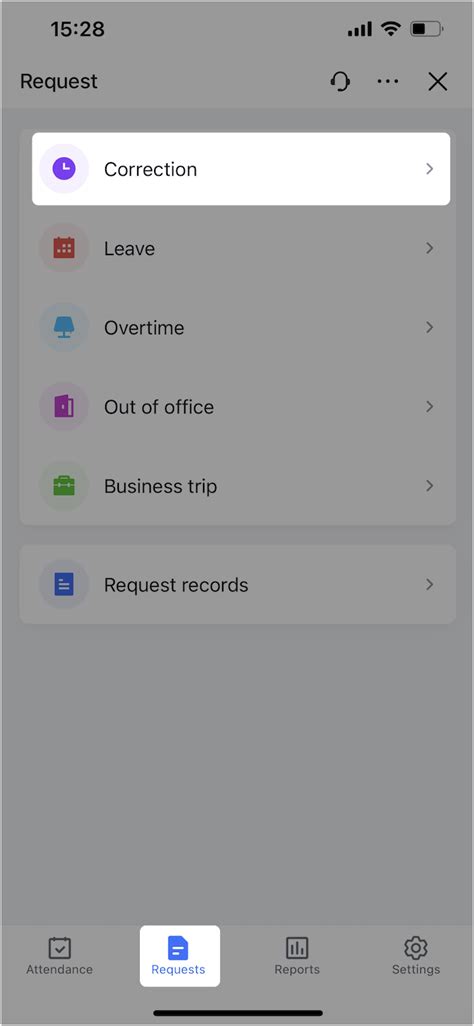 Submit An Attendance Correction Request