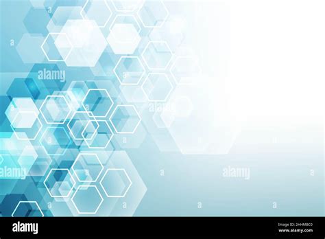 Science Network Pattern Connecting Lines And Dots Technology Hexagons Structure Or Molecular